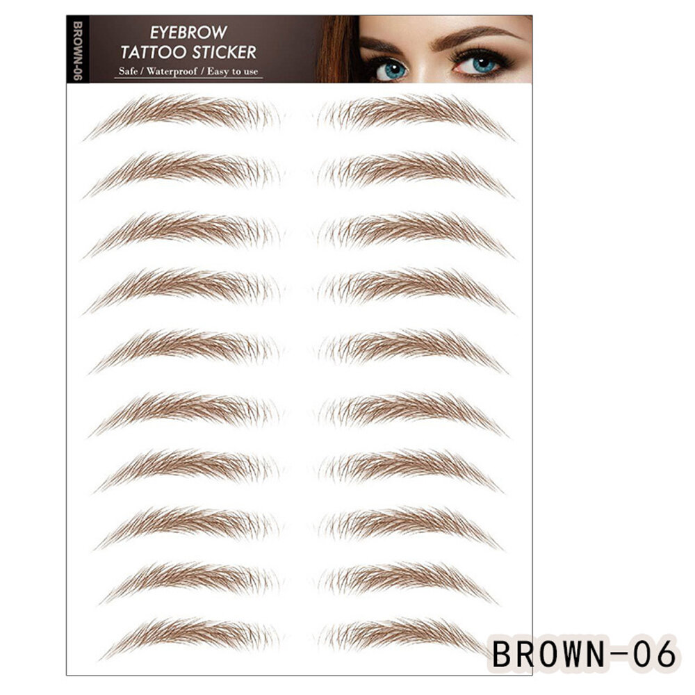 6D Татуировки для бровей Наклеи для бровей Водонепроницаемые Наклеи для бровей Похожие на волосы для укладки и формирования бровей Разные стили для женщин и девушек Черный-01 Черный-02 Черный-03 Черный-04 Черный-05 Черный-06 Черный-07 Черный-08 Черный-09