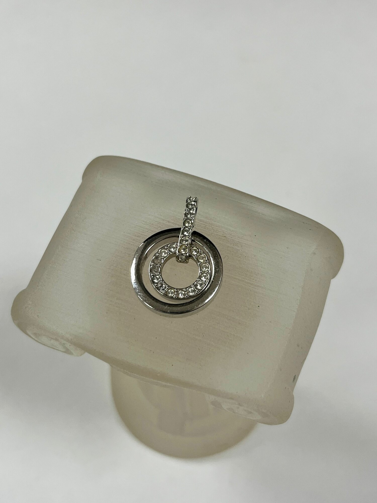 Винтажный кулон, подвеска для колье, вставка стекло