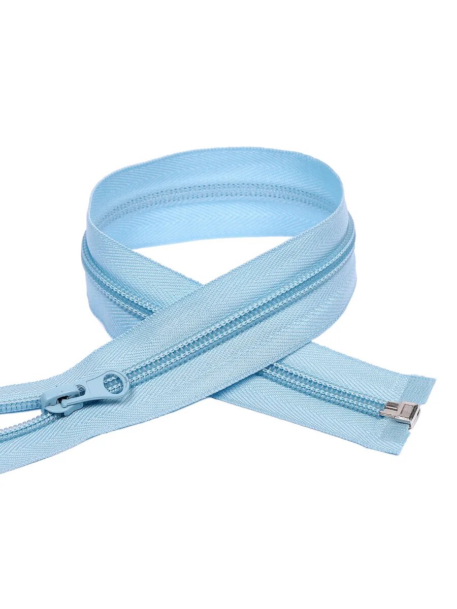 Молния Mzip пласт. спираль №5-N 75см цв. F184 голубой уп.50шт