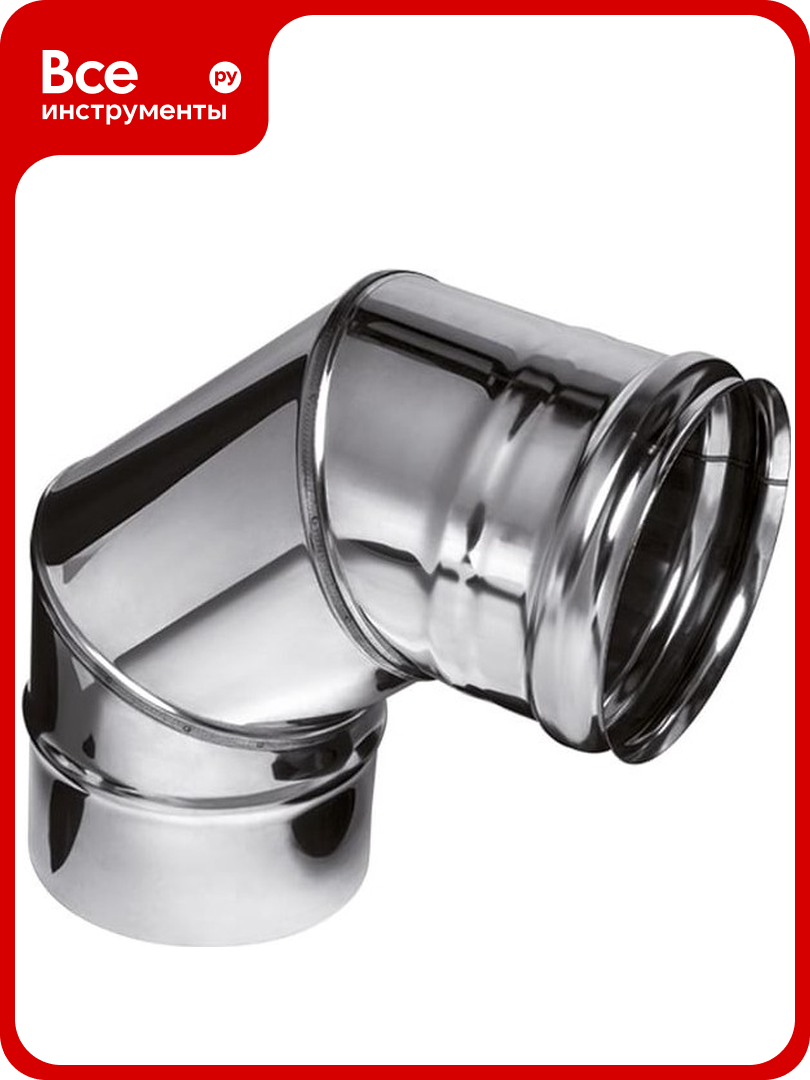 Колено Ferrum 0.5 мм, 90 гр, ф 100 мм f2401