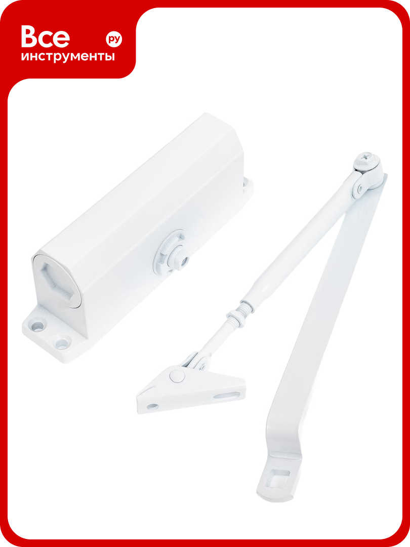 Доводчик дверной AJAX DCTR50-100 hold open WH белый 48703