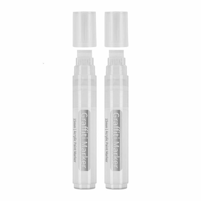 2 маркера для граффити 15 мм, Белый