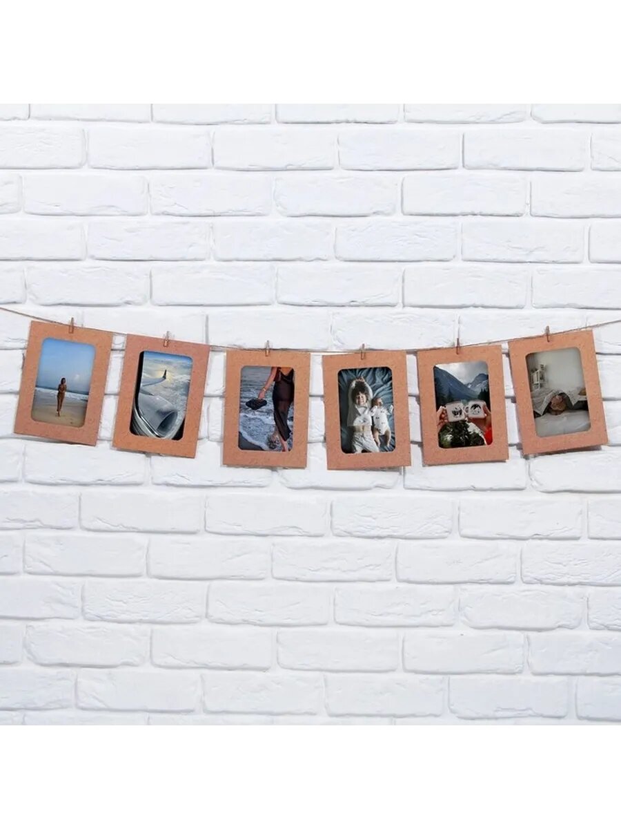 Оригинальная фотогирлянда с прищепками для украшения