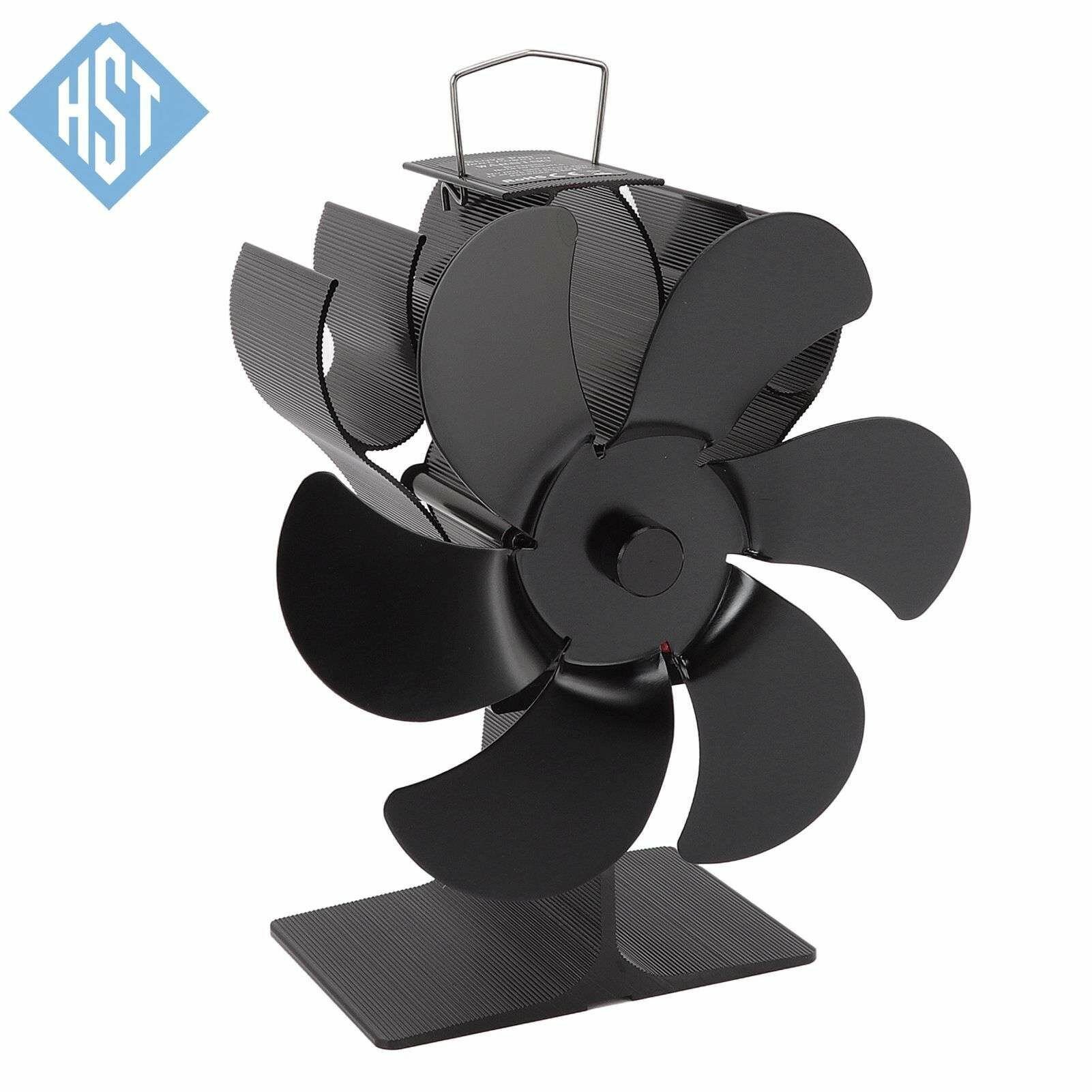 Вентилятор для камина "пламя" 6 лопастей, без электричества, высокотемпературный