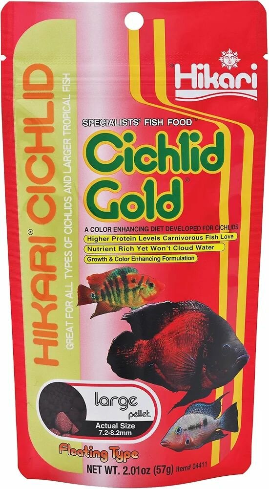 Корм для аквариумных рыб Hikari Cichlid Gold Large Pellets, 57г