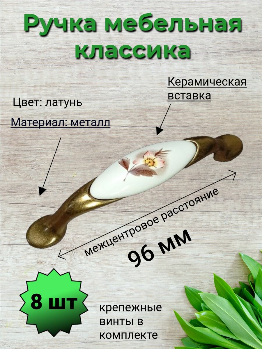 Ручка мебельная классика скоба 96 мм