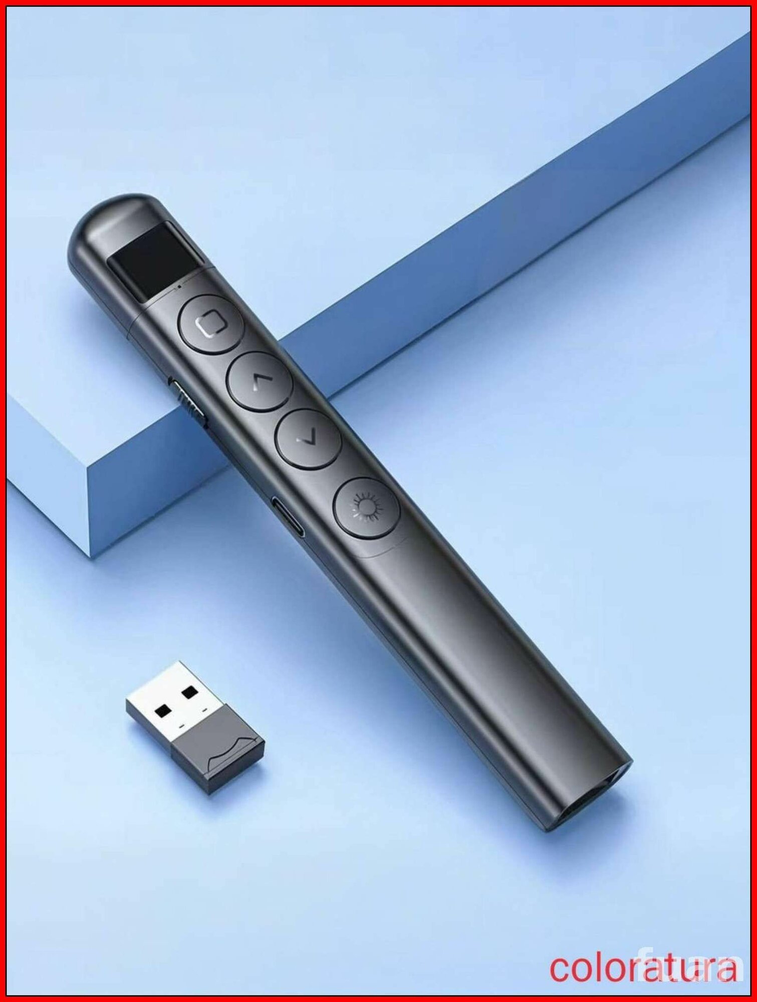 Беспроводной USB презентер с лазерной указкой, практичный кликер для учителя