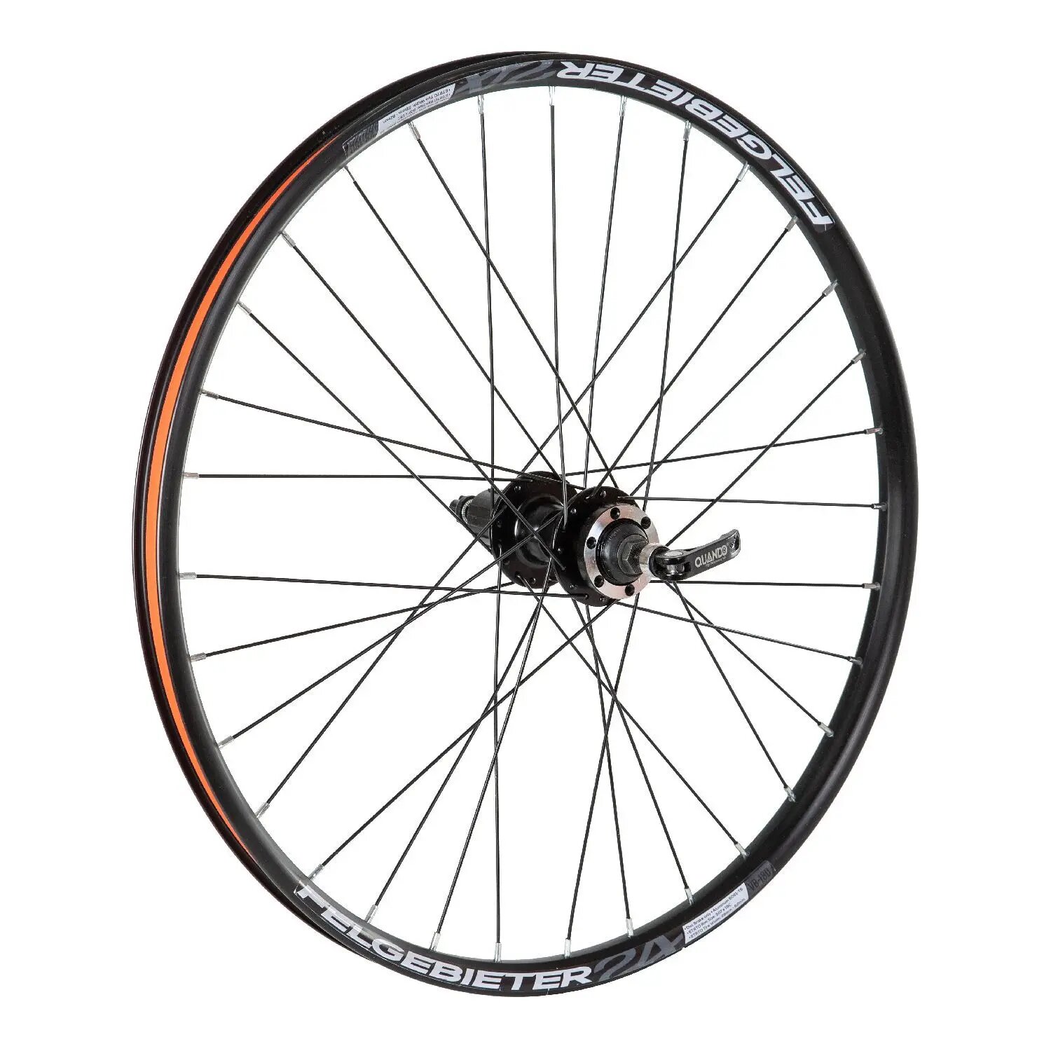 Колесо в сборе 24" заднее, касс, двуст. алюм. обод 32H, вт. KT-MD4R алюм. под диск. IS6