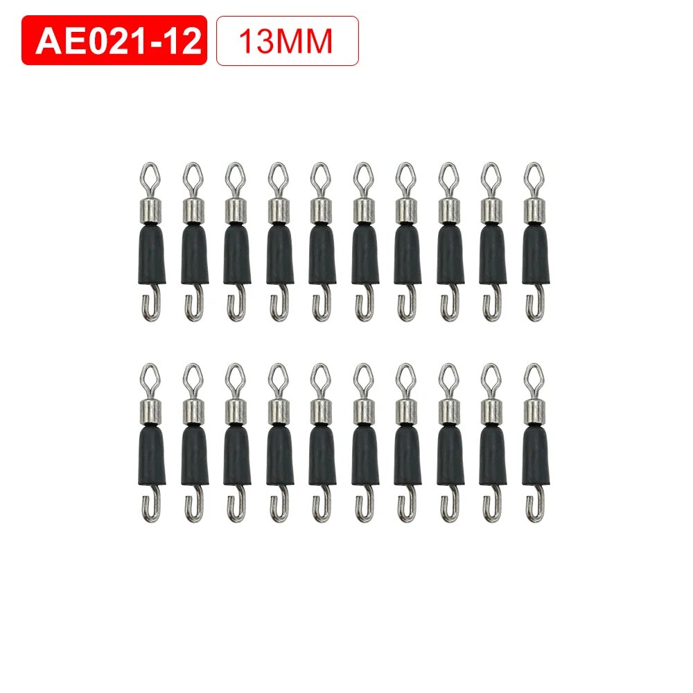Вертлюги карабин Hirisi 13MM, черные, 20 шт.