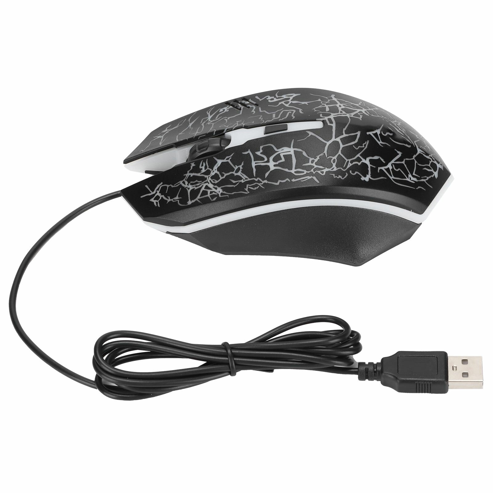 Проводная мышь, черный USB-порт, игровой офис, светящиеся оптические компьютерные аксессуары для бизнеса