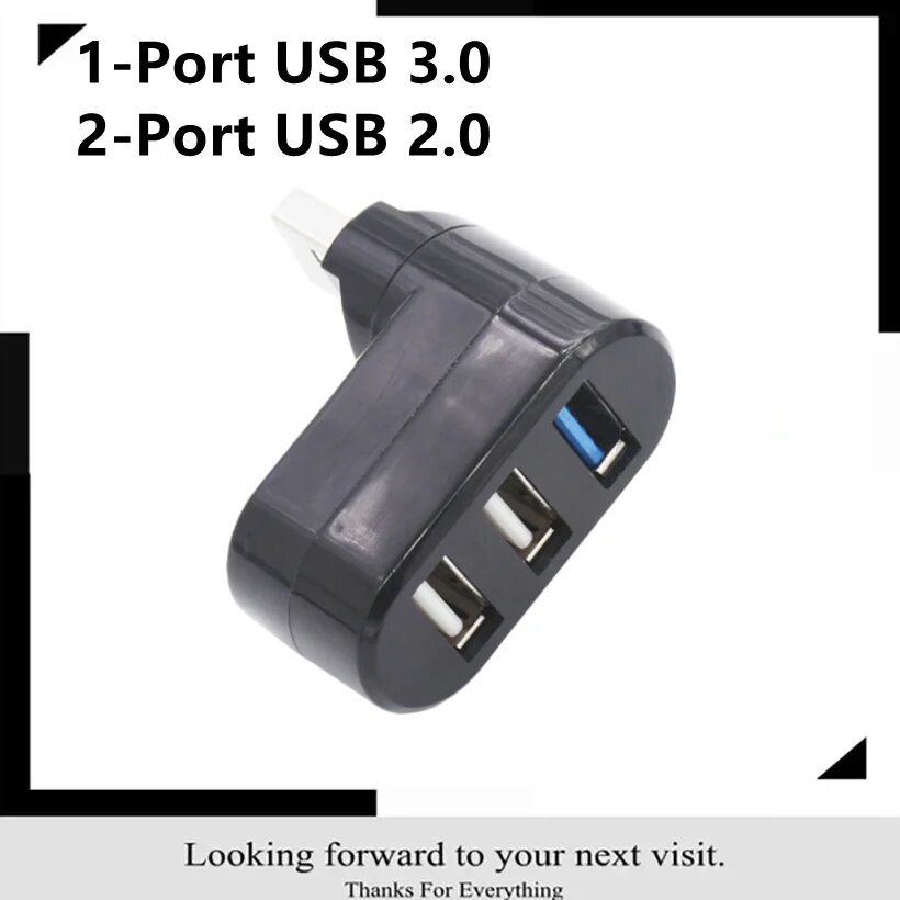 USB 3.0 концентратор 1 порт USB 3.0, 2 USB 2.0, черный