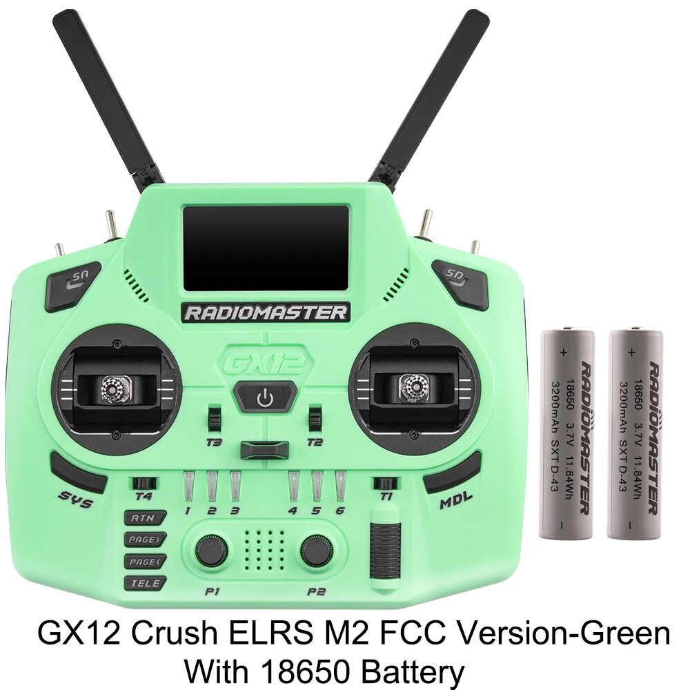 Radiomaster GX12 Crush Green FCC M2 18650