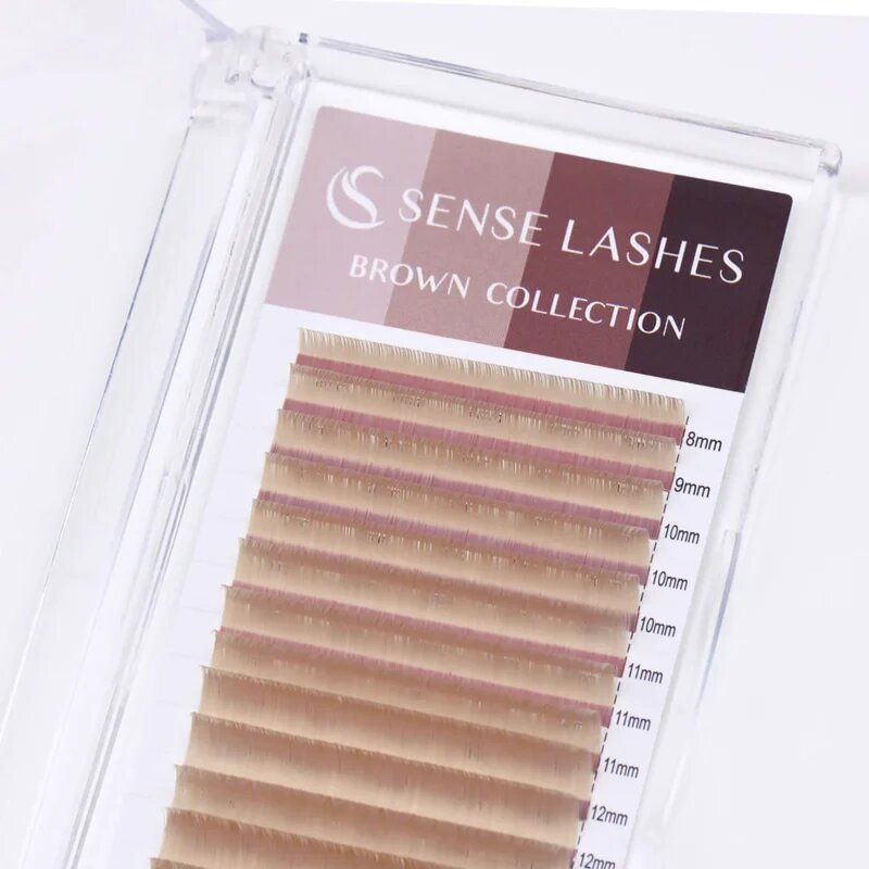 SENSE LASHES ресницы CC изгиб, Platinum Vanilla, 0.07mm, 8-15mm