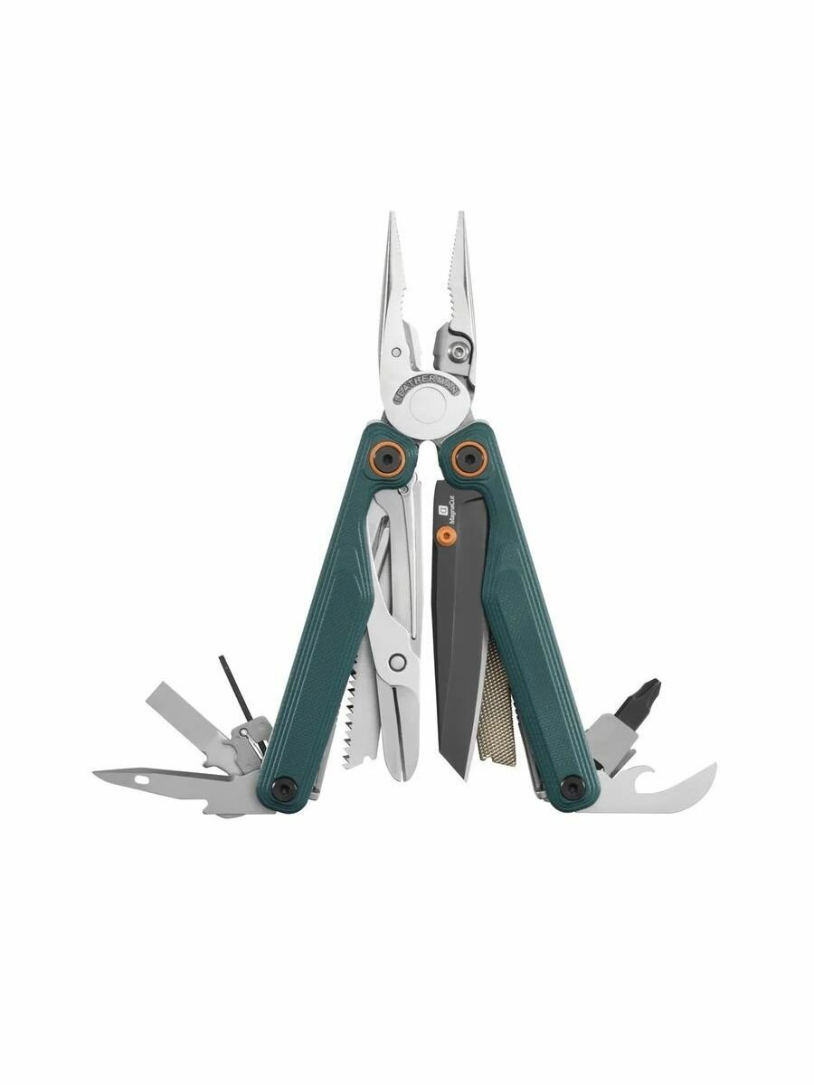 Мультитул Leatherman Wave Alpha Cascadia 833401, 16 инструментов, зеленый