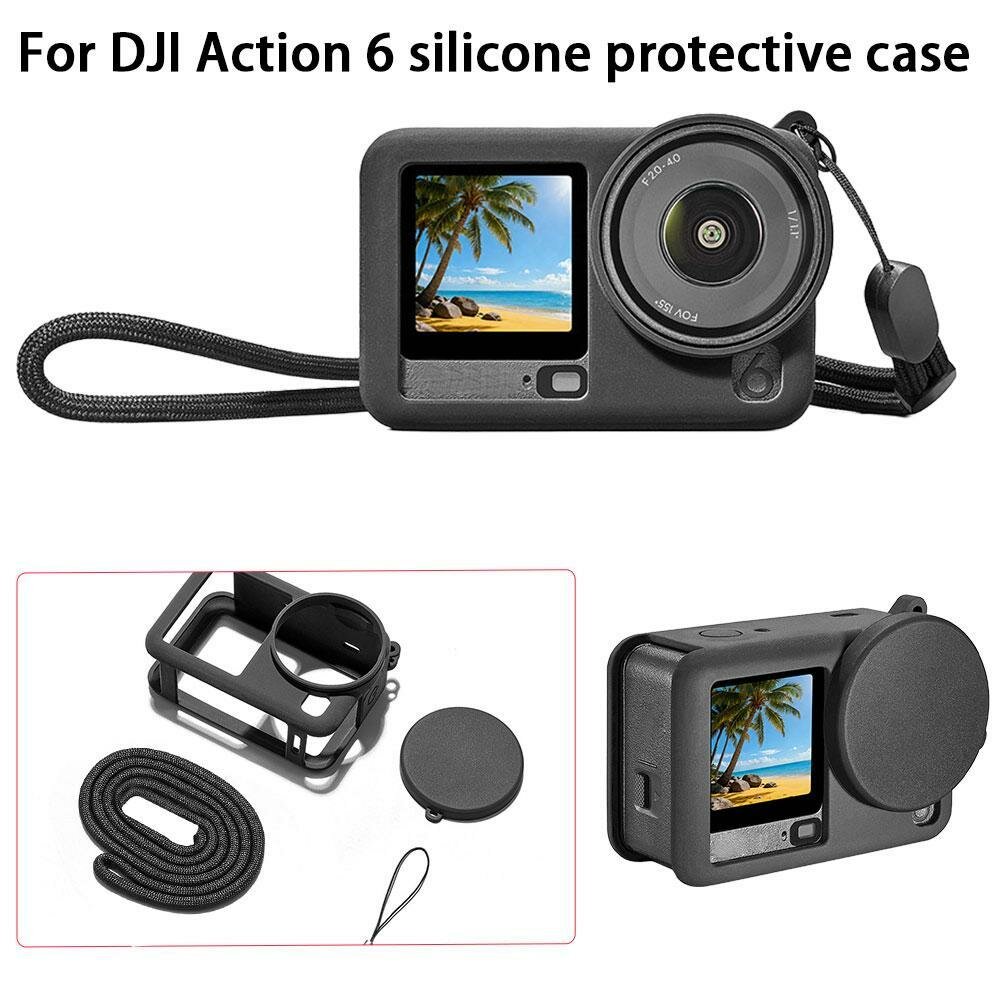 Силиконовый чехол для DJI Osmo Action 6 / Защитная оболочка для экшн-камеры DJI Osmo Action 2