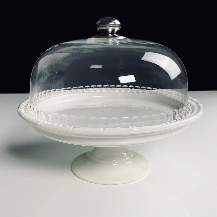 Тортовница 30см на ножке с крышкой BAMBOO Фарфор 140-179 118-140-179