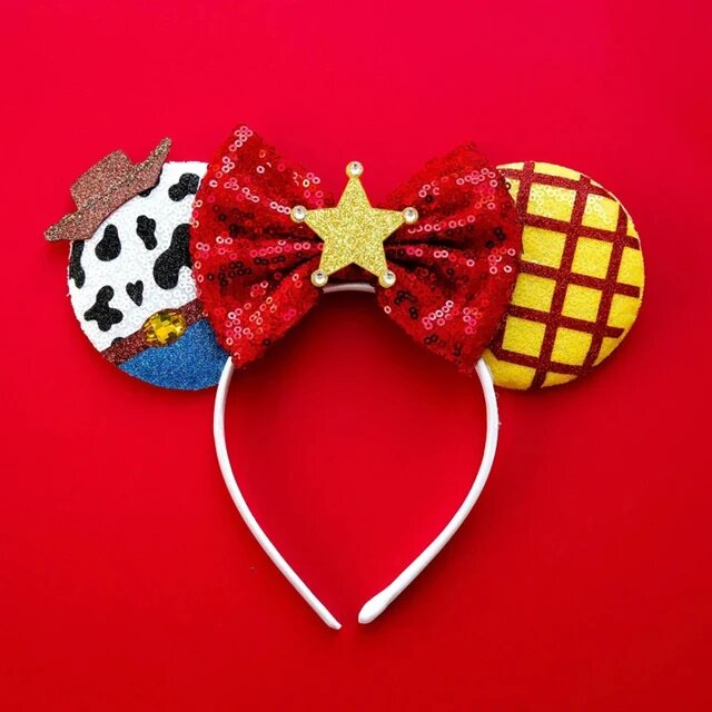 Повязка на голову с ушками из мультфильма «История игрушек» от Disney для девочек, повязка на голову с инопланетянином из Pixar, аксессуар для волос Вуди и Базза Лайтйера, детский головной убор для карнавала и вечеринки.