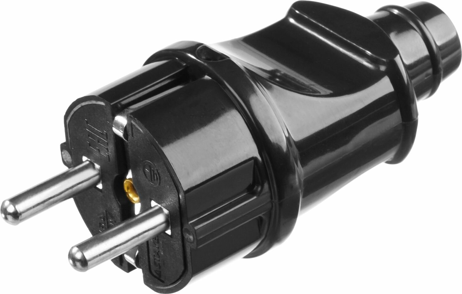 Вилка электрическая STAYER MAXElectro, черная, 16А, 220В, 1300 Вт, прямая