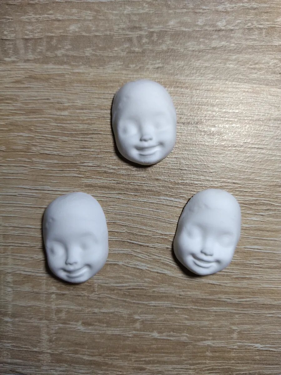 Набор лиц для ватной игрушки - 3 шт.