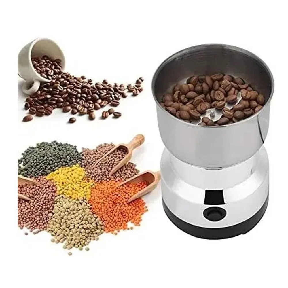 Мощный измельчитель для сухих продуктов. Электрическая мельница для специй, зерна, соли, муки. Блендер-дробилка для дома.