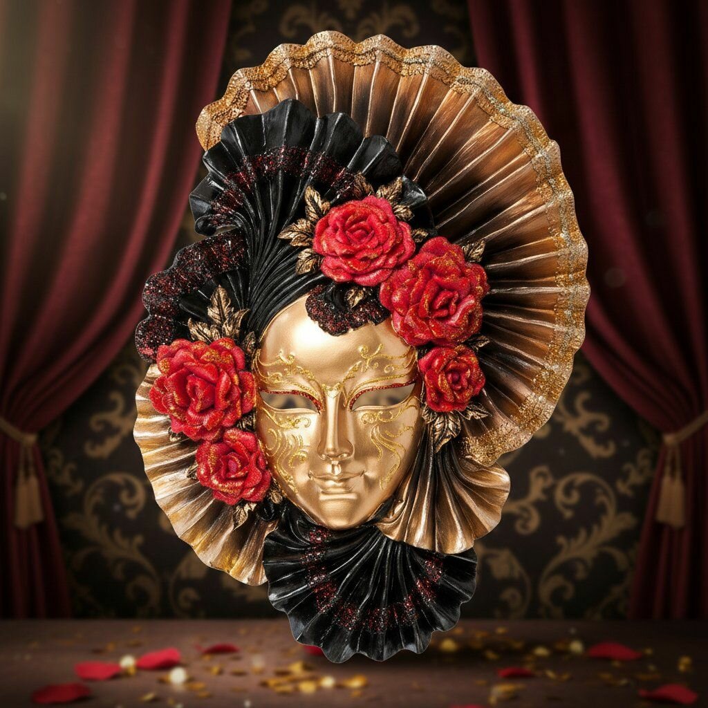 Венецианская маска Пионы