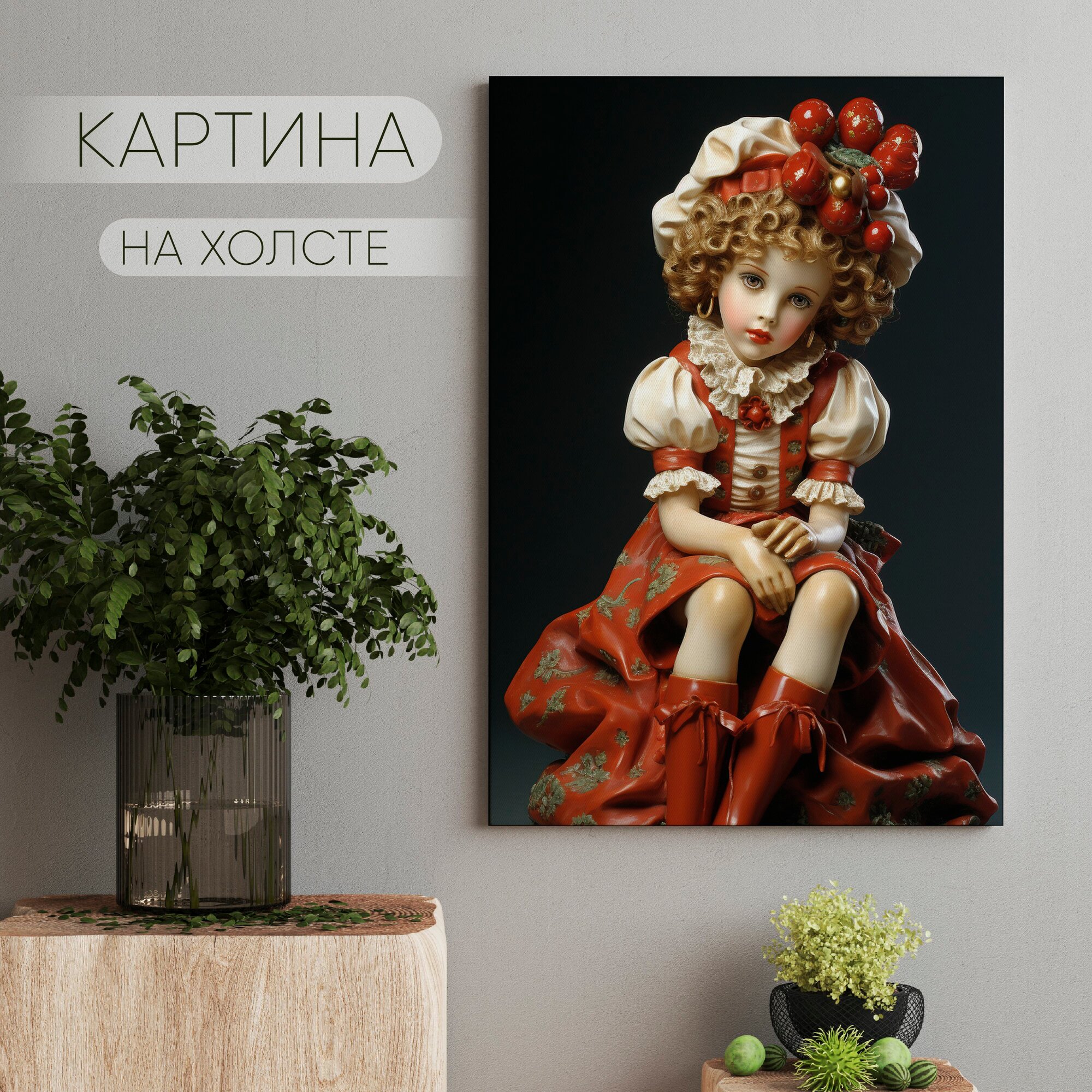 Картина на холсте Кукла (5) 30х40 см