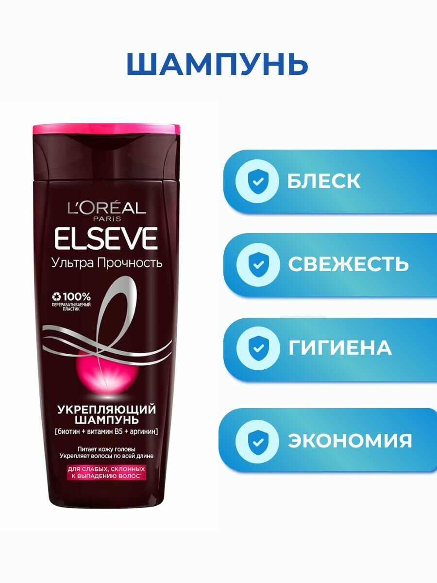 Эльсев шампунь 400мл Ультра прочность