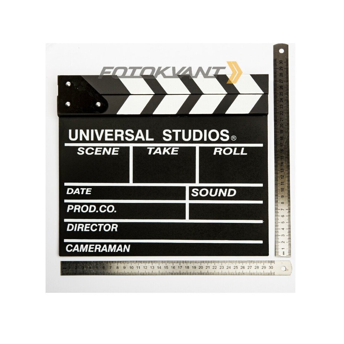 Fotokvant Clapper-2 хлопушка 20х30 см черно-белая деревянная с английским текстом