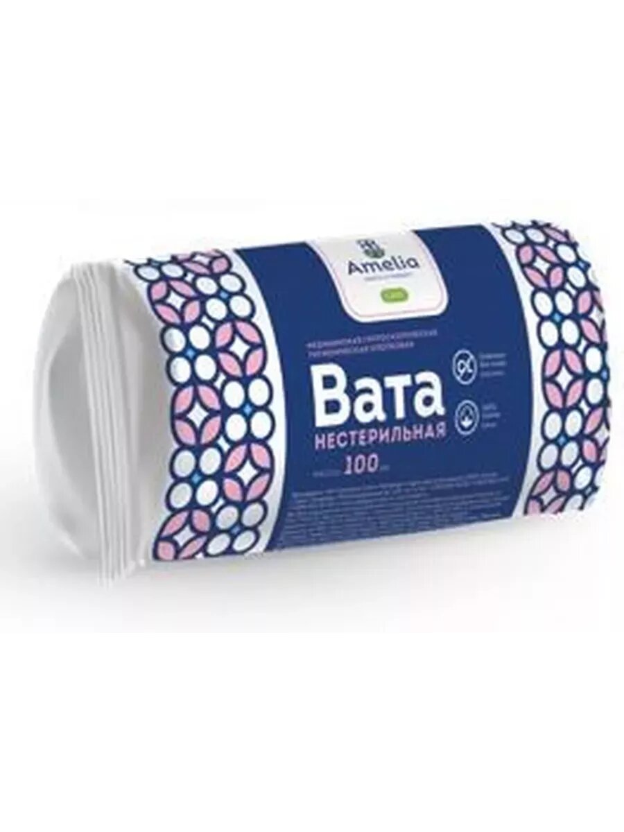Вата Гигиеническая Амелия 100,0 - 4 шт.
