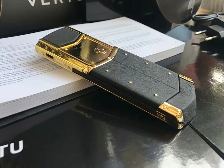 Элегантный Металлический Кнопочный Телефон Ручной Работы Класса Люкс С Двумя Золотой, Gold