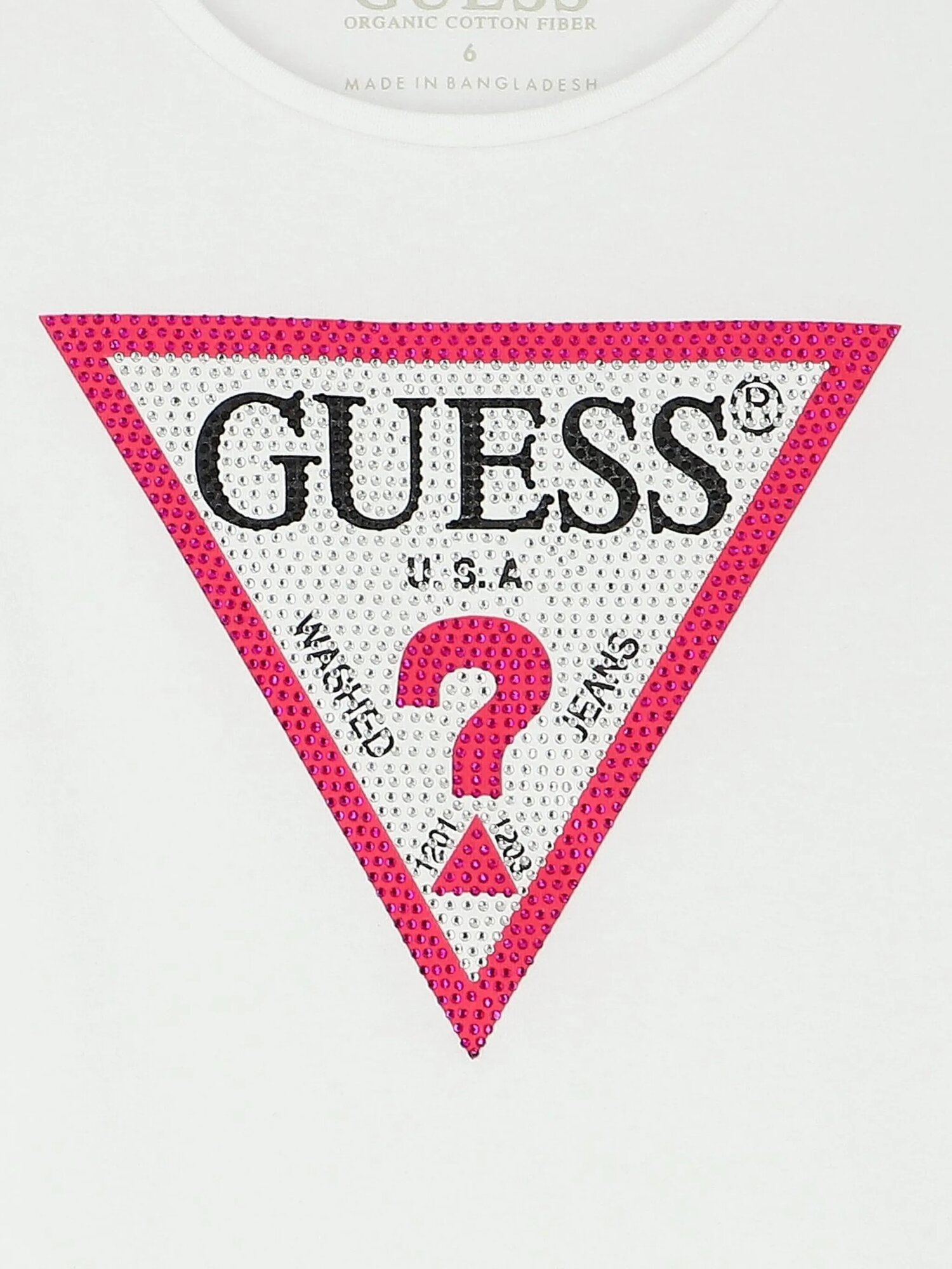 Футболка GUESS, размер 8 лет, бежевый/белый — фото 1