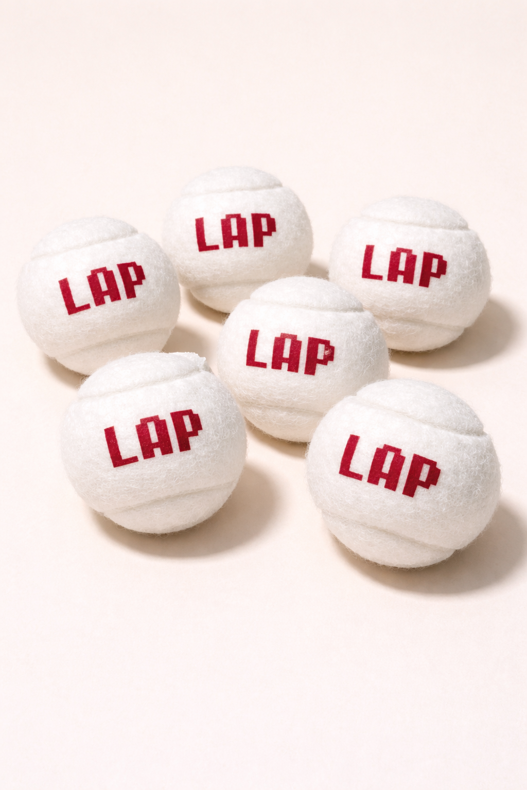 Мяч для лапты/ Комплект мячей для игры в лапту, теннис, 6 мячей диаметр 6,5см; мяч белый LAP