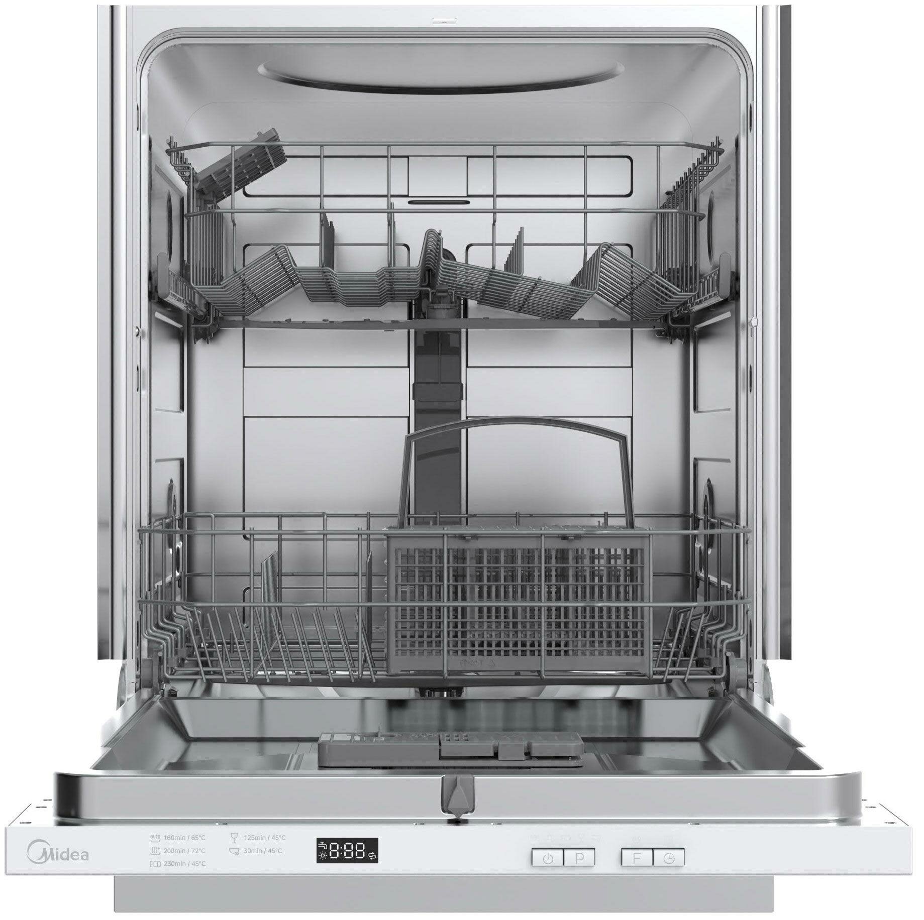 Встраиваемая посудомоечная машина Midea MID60S050 полноразмерная, 12 комплектов, 5 программ, AquaStop