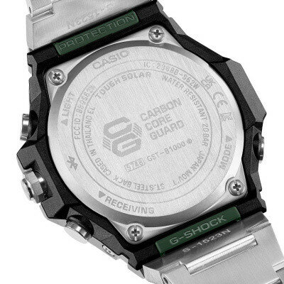 Наручные часы CASIO, серебряный, зеленый — фото 1