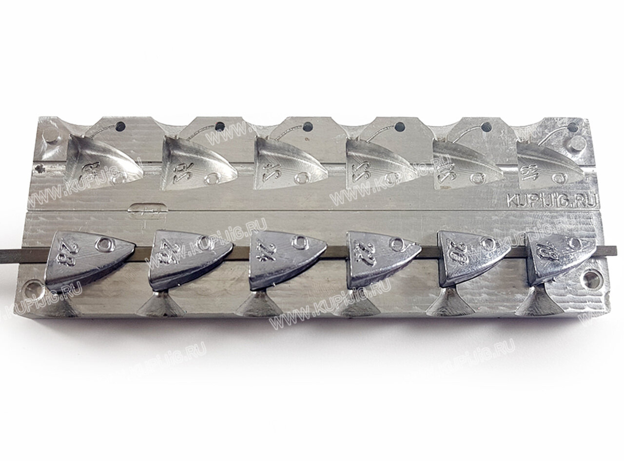 Рыбьи головы от 18 до 28 гр. Форма из алюминия для литья рыболовных свинцовых грузил