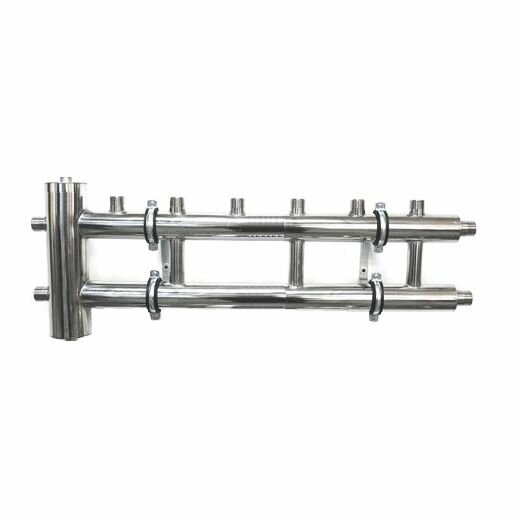 Гидравлический разделитель модульного типа DIAL STEEL INOX GRM 4х60, 60 квт, гидрострелка 4 контура для систем отопления частного дома, нержавеющая сталь