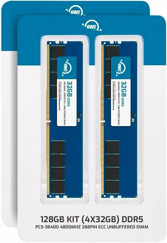 Набор оперативной памяти UDIMM OWC 128GB (4x32GB) DDR5 4800 PC5-38400 CL40