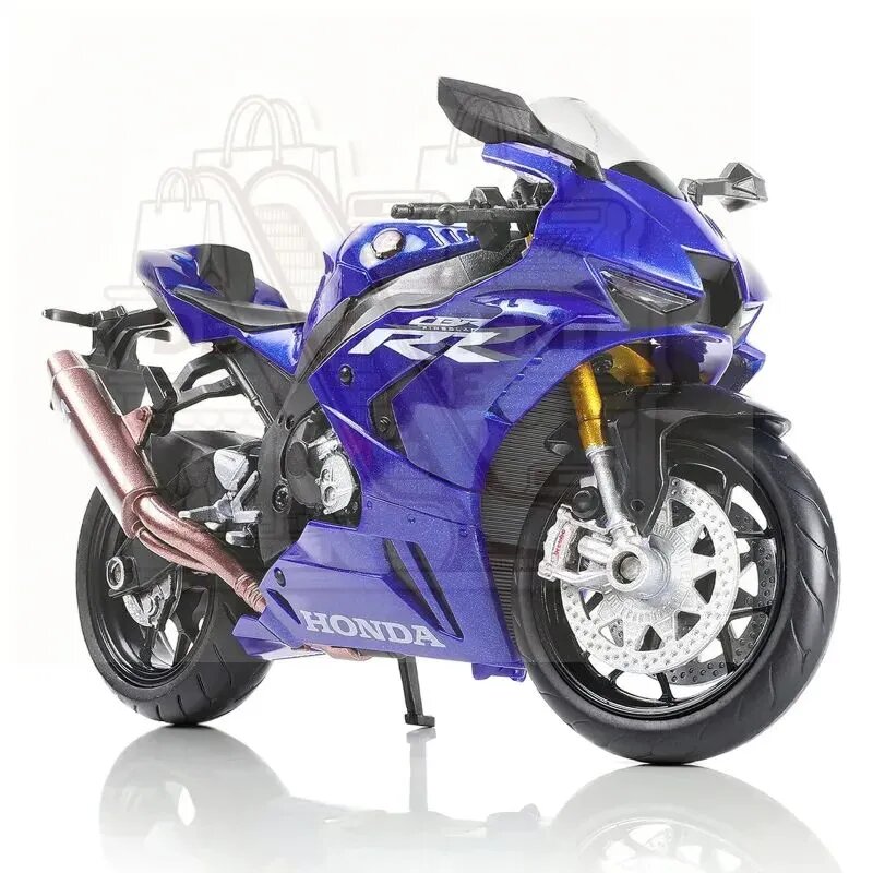 Модель мотоцикла Honda CBR 1000R 1:12, металлическое литьё с пластиковыми деталями, готовая коллекционная миниатюра, синий цвет
