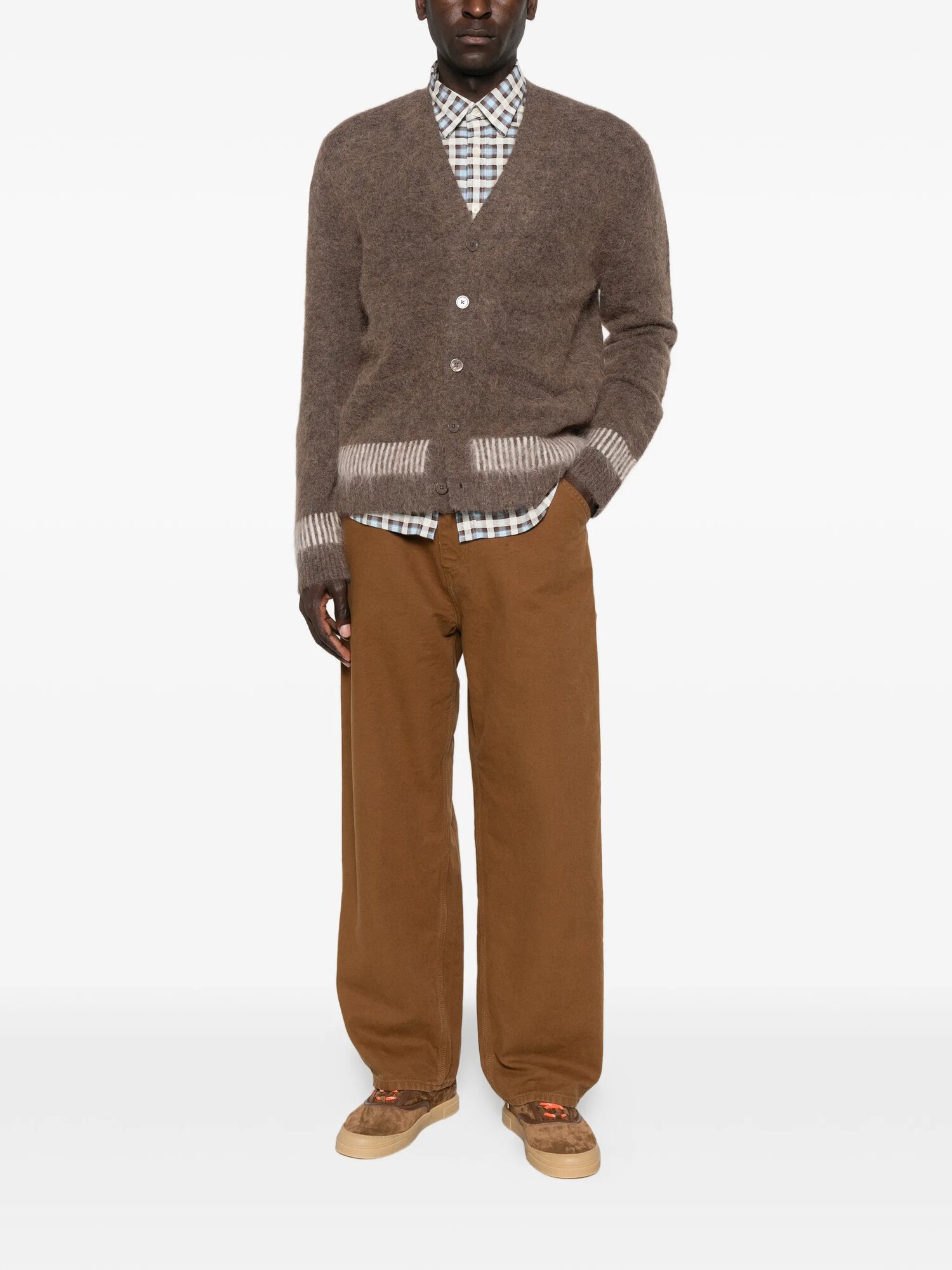 Брюки классические Carhartt WIP, размер M, коричневый — фото 1