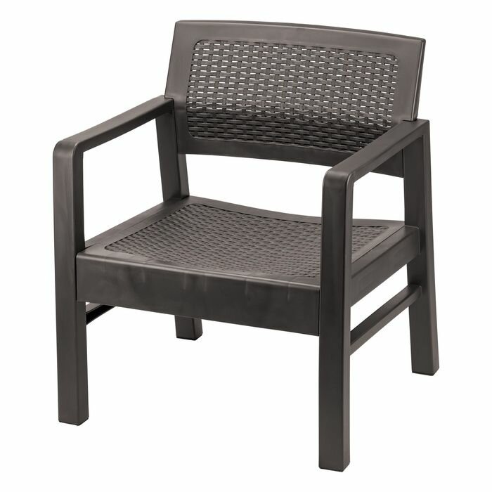 Кресло садовое Ротанг , пластик, 58 62.5 75 см, мокко