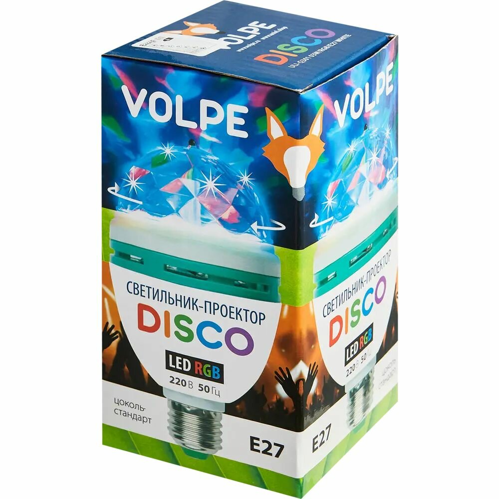 Лампа светодиодная Disco E27 3 Вт свет RGB