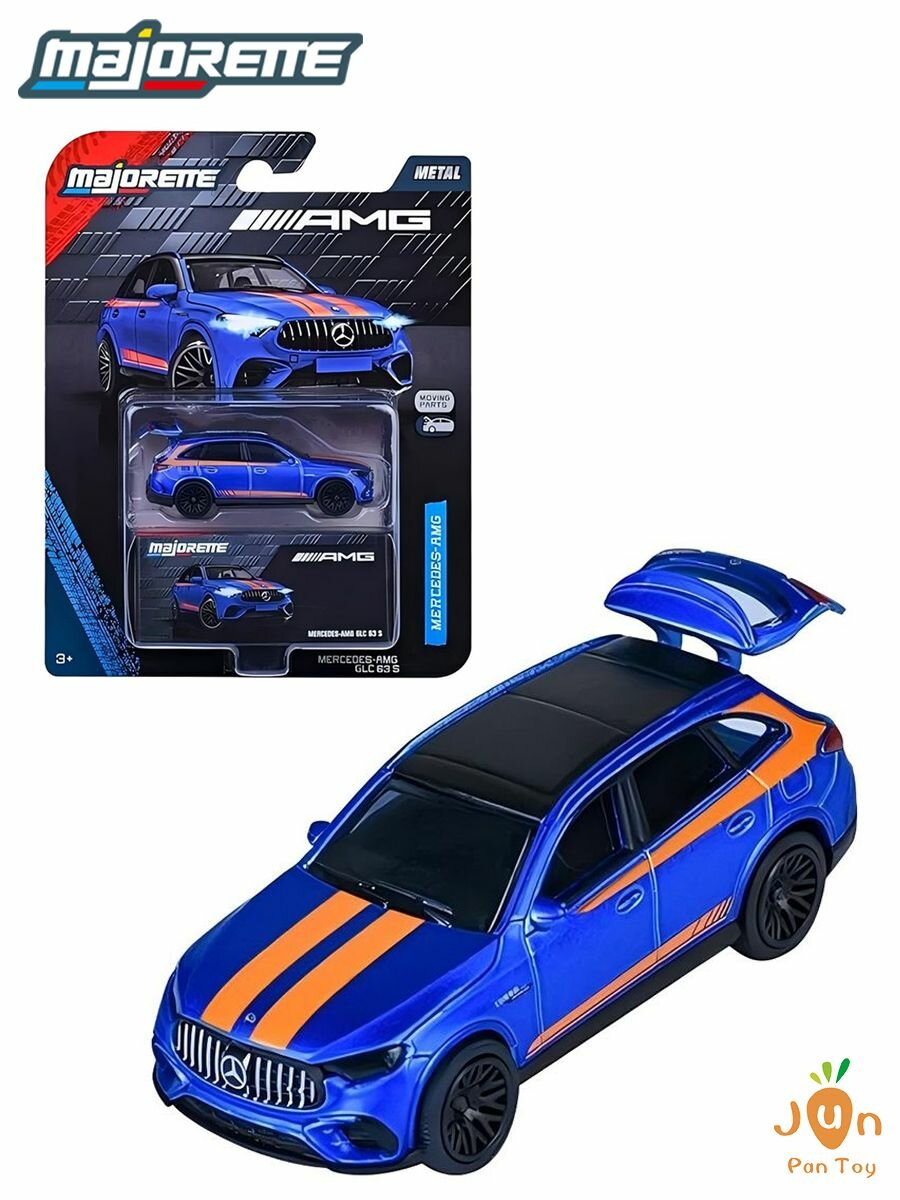 Игрушечный машина, Majorette Mercedes-AMG GLC 63 S Blue / Детская металлическая модель Mercedes в синей окраске, масштаб 1:64 - отличный коллекционный подарок