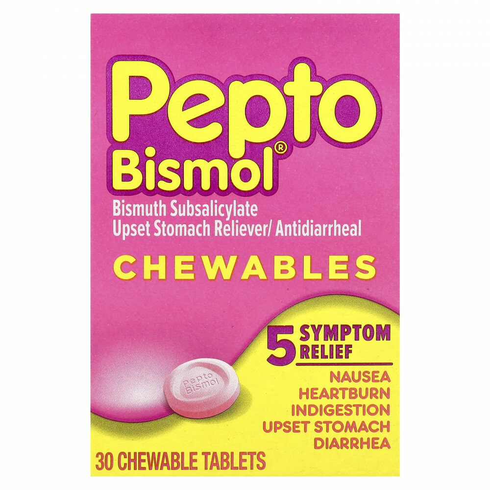 Pepto Bismol®, жевательные таблетки, 30 жевательных таблеток