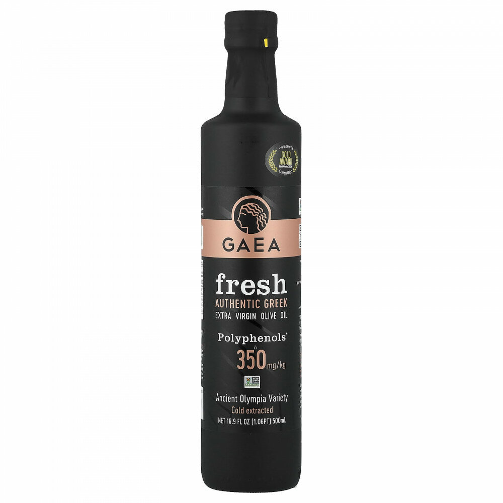 Gaea, Fresh, оливковое масло холодного отжима, 500 мл (16,9 жидк. унц.)