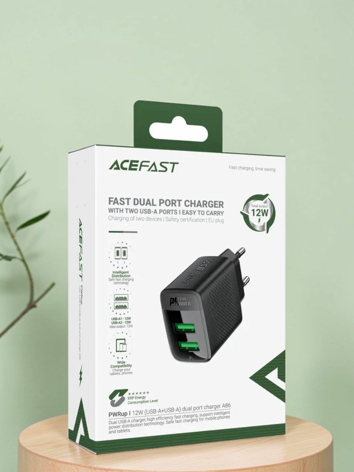 Блок питания сетевой ACEFAST A86 2 x USB 12W