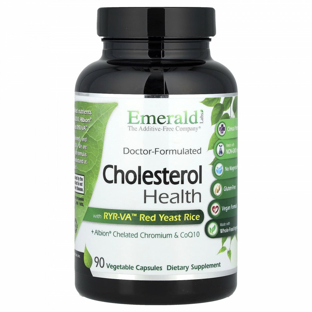 Emerald Laboratories, Cholesterol Health, 90 капсул в растительной оболочке