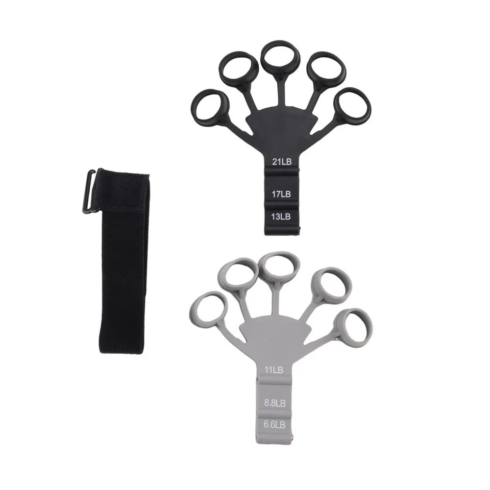 Gripster, тренажер для силы хвата, укрепитель пальцев, 6 регулируемых упражнений на сгибание и разгибание пальцев 2 шт.