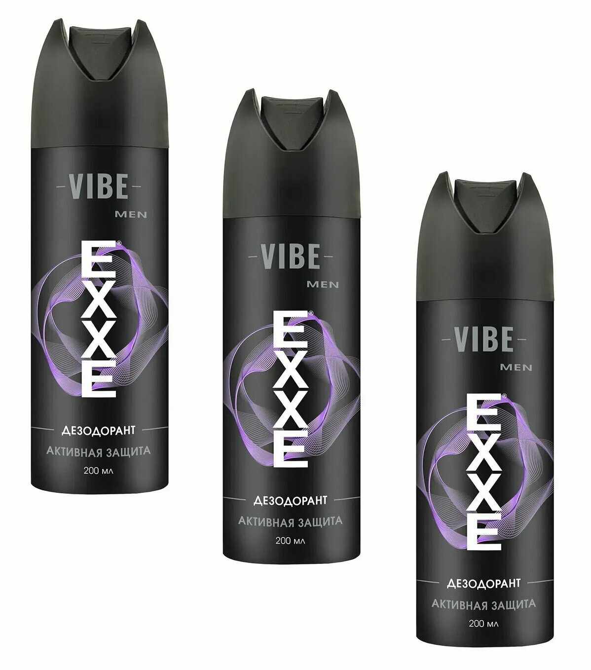 Дезодорант Exxe Men аэрозоль Vibe, 200мл (XL размер) 3шт