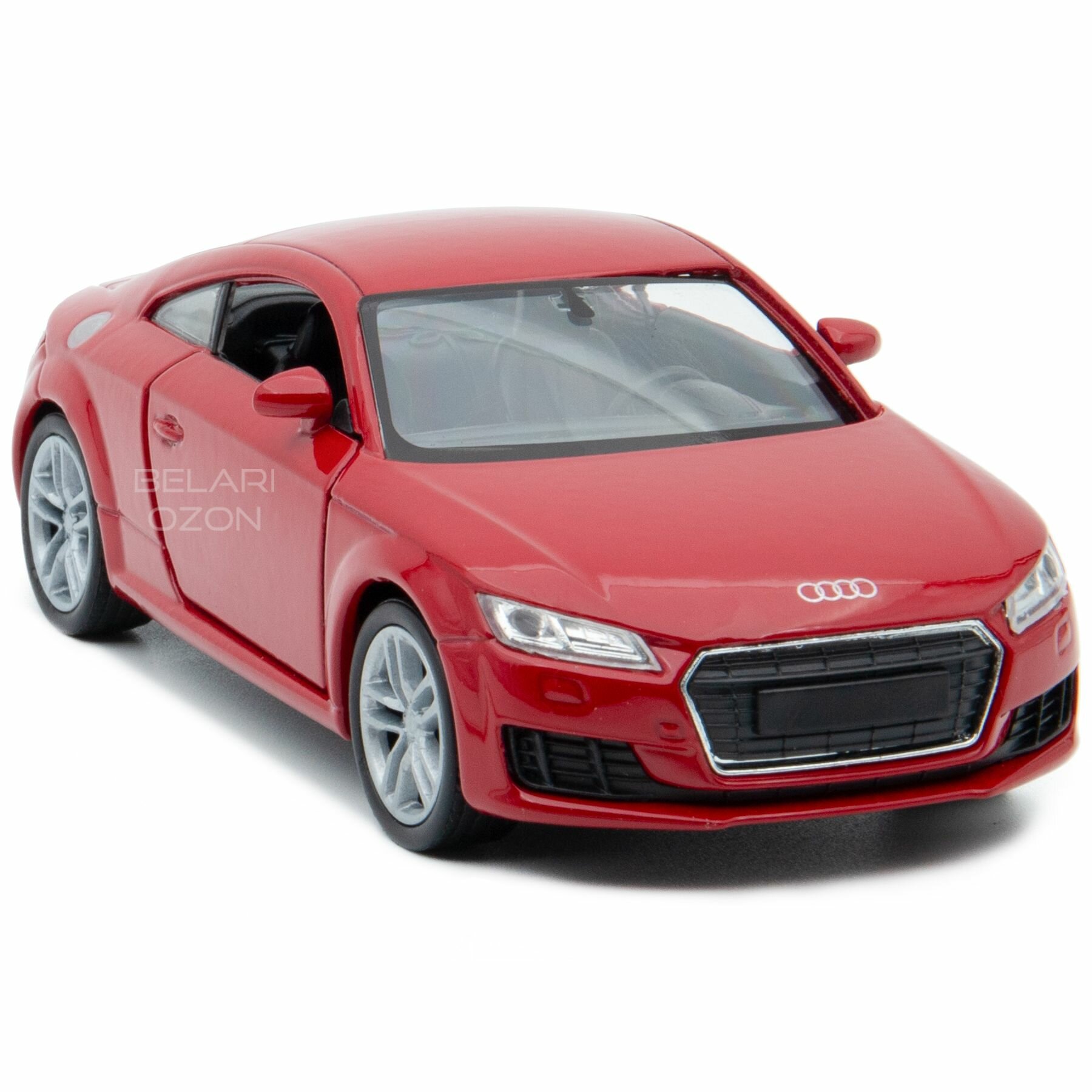 Машинка металлическая Welly 1:38 2014 AUDI TT COUPE (Ауди ТТ Купе) 43695 инерционная, двери открываются / Красный