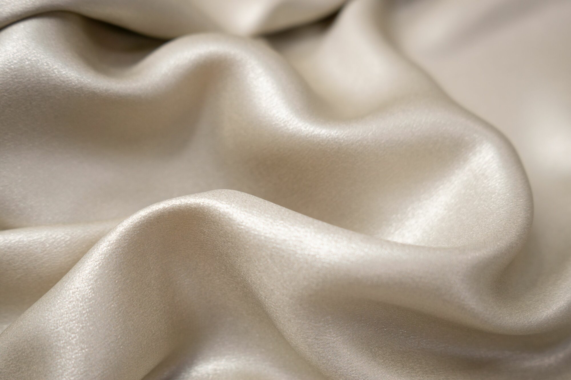 Ткань Шелк натуральный крепдешин с блеском бежевый 2.25м